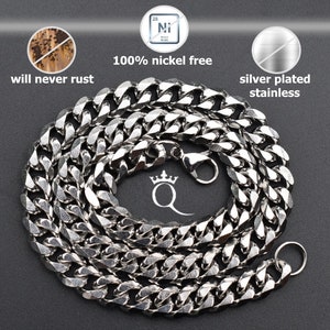 3MM Silver Wheat Chain Necklace: Stainless Steel Mens Necklace - Etsy