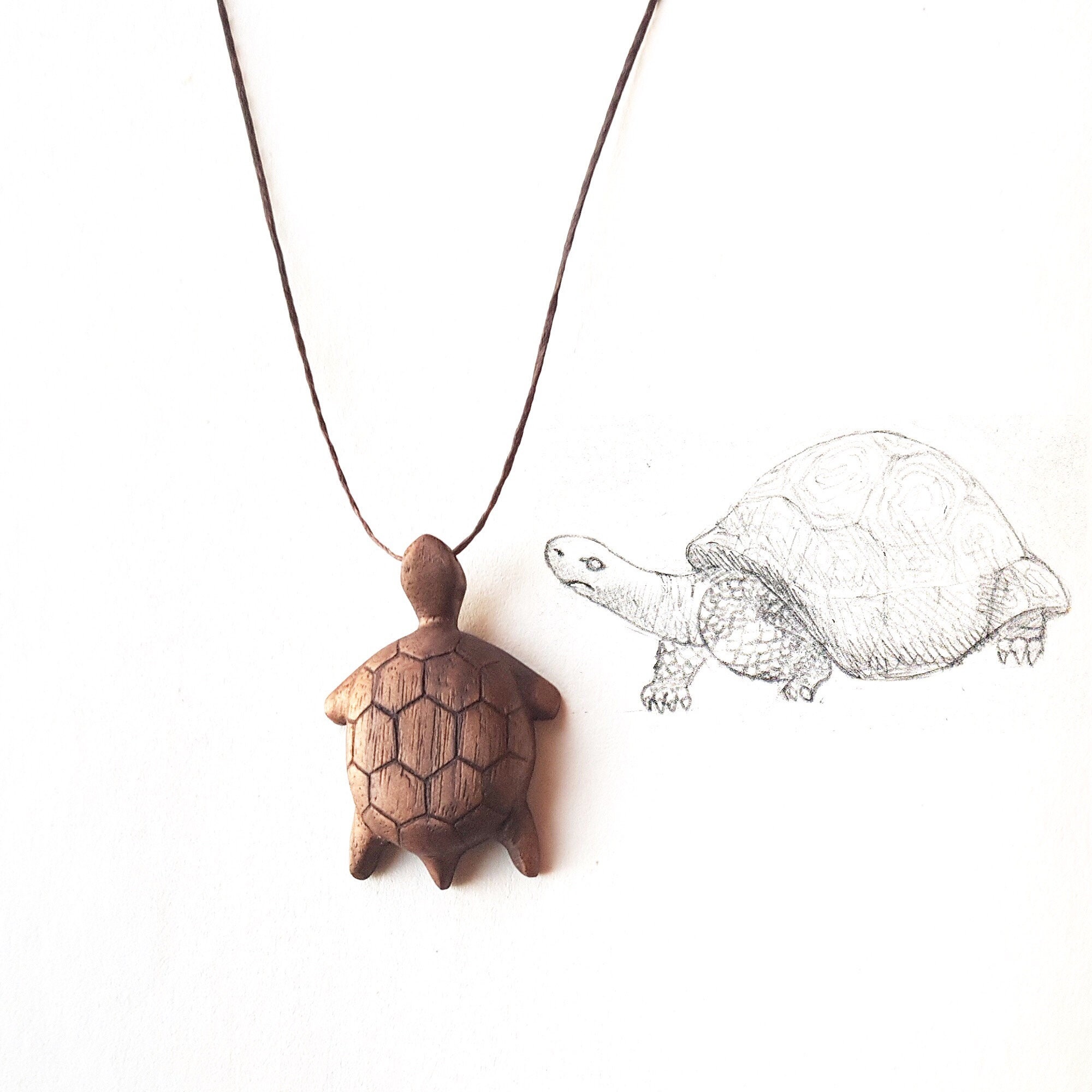 Turtle Necklace Wood — SEE Turtles