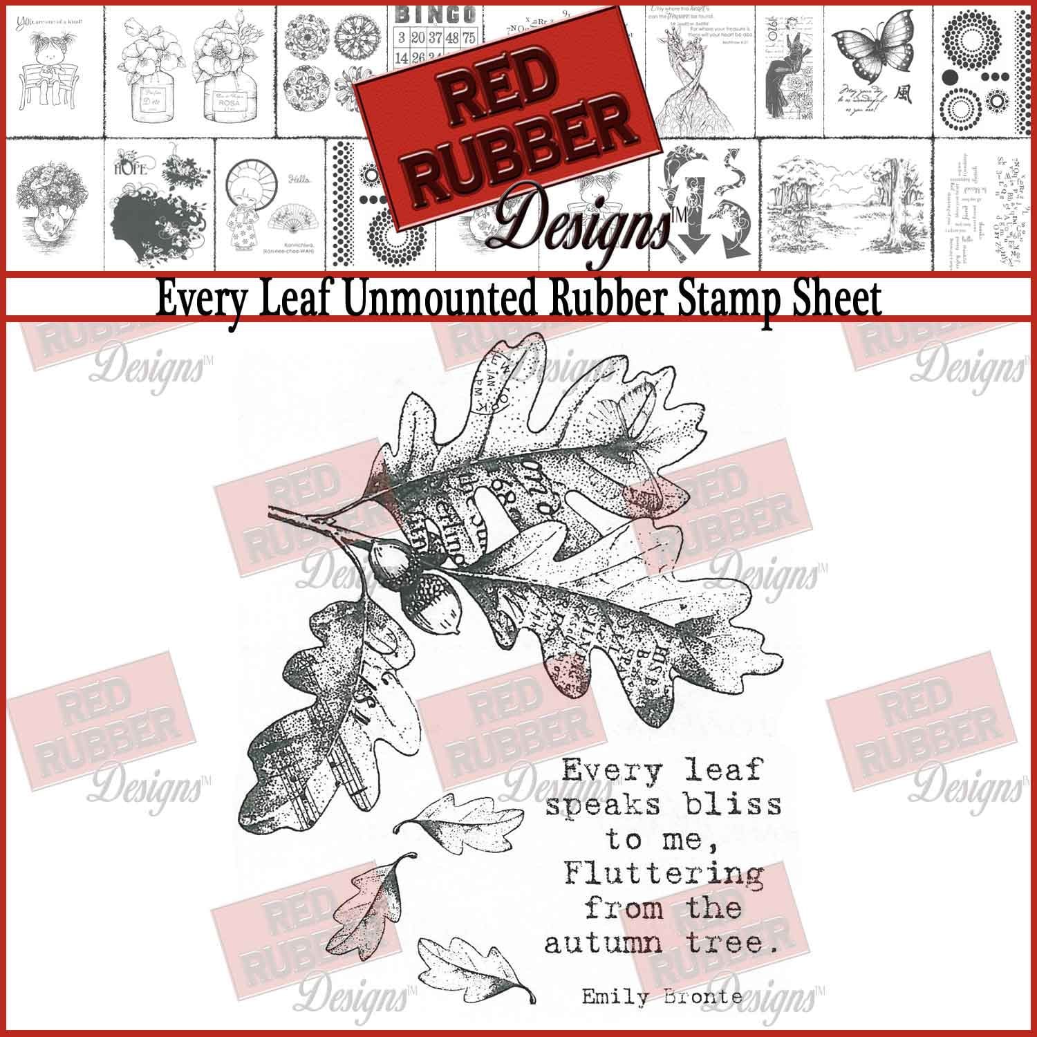 Every Leaf Unmounted Rubber Stamp Sheet - Etsy