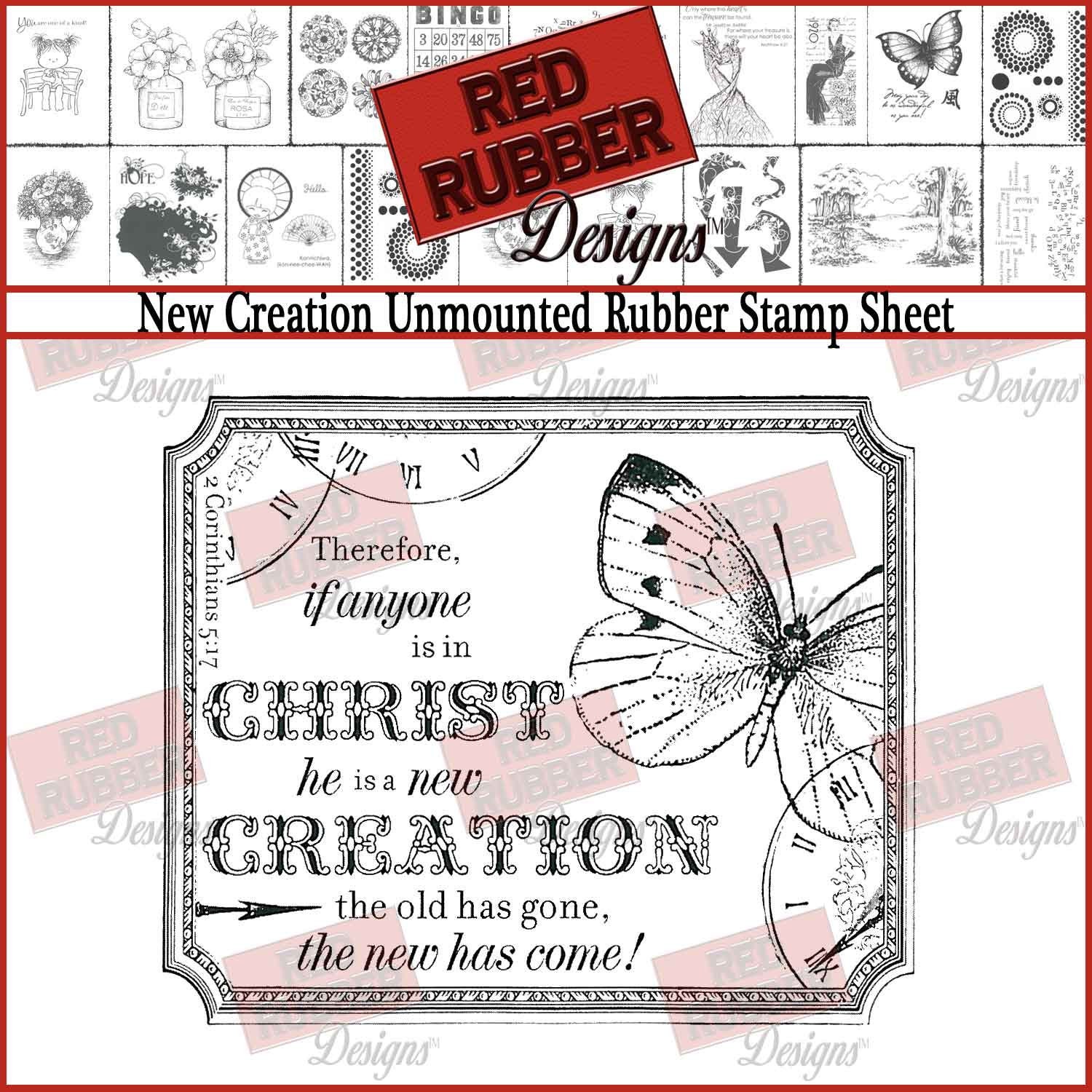 New Creation Unmounted Rubber Stamp Sheet - Etsy UK