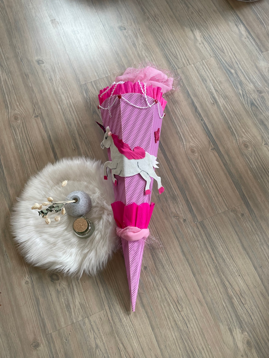 School Cone, Candy Cone, Unicorn, Pegasus, 70 Cm, Girls, Pink, Square ...