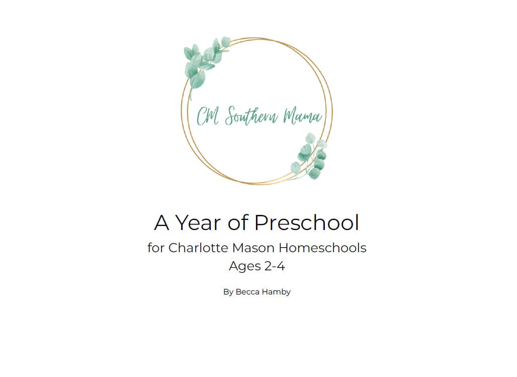 PRESCHOOL GUIDE - A Year of Charlotte Mason Preschool - Ages 2-5 - - Etsy