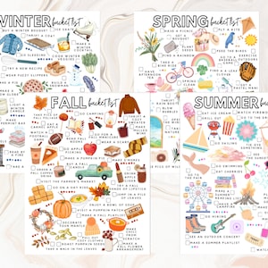 Printable Seasonal Bucket List Value Pack of 4 Seasonal To-do Lists - Etsy