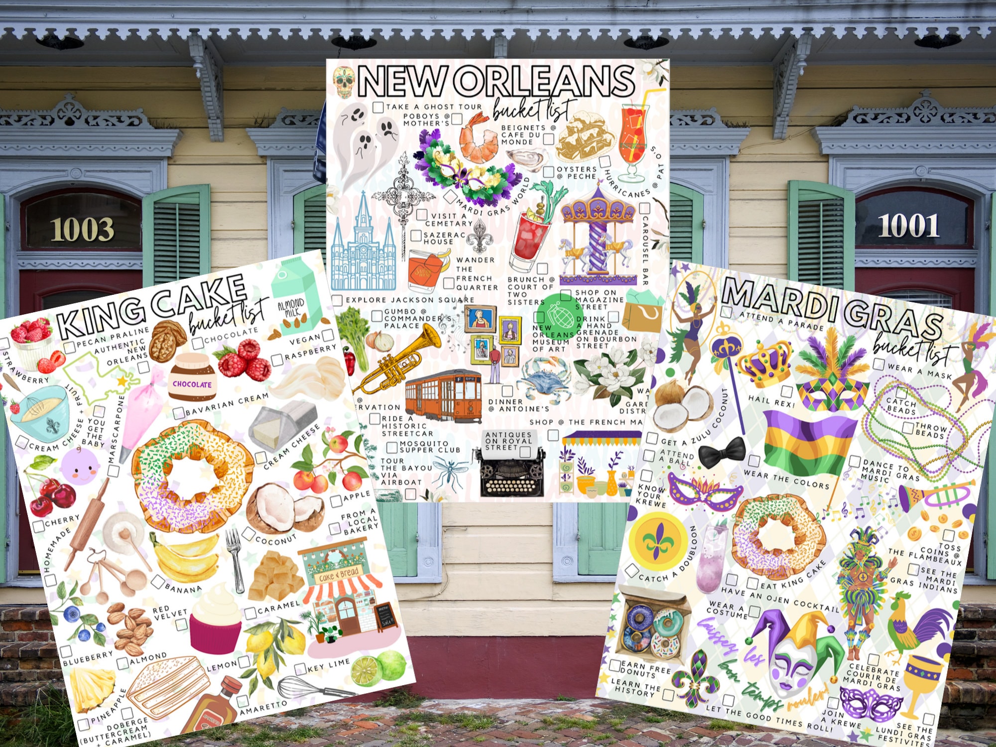 The NOLA Mardi Gras Bucket List Value Pack of 4 | Louisiana Tourist To ...