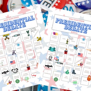 2024 Presidential Debate Printable BINGO Pack of 6 | Election Debate ...