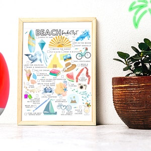 Printable Beach Bucket List | Beach To-do List - Etsy
