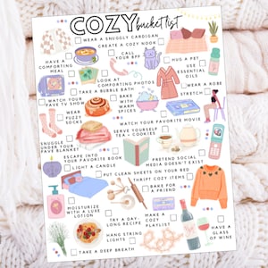 Printable Cozy Bucket List | Self-care To-do List - Etsy