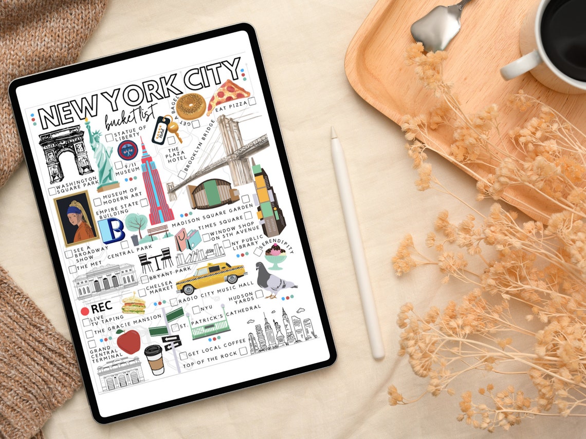 Printable New York City Bucket List NYC To-do List - Etsy