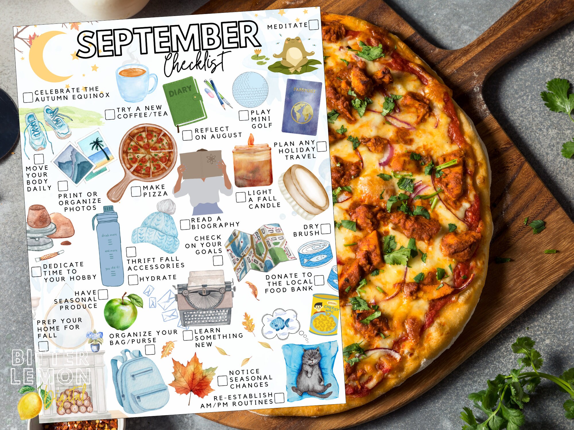 Printable September Checklist | September Bucket List - Etsy
