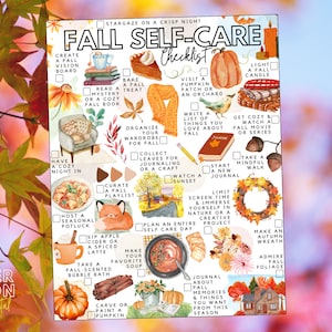 Printable Fall Self-care Bucket List | Autumn Self-love To-do List - Etsy