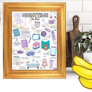 Printable Nighttime Checklist | Bedtime Routine To-do List - Etsy