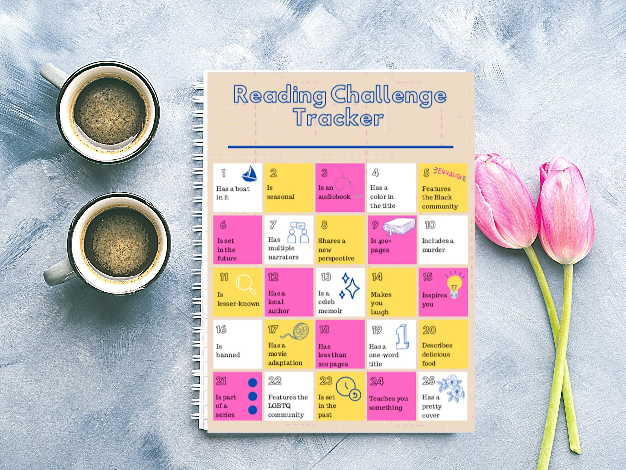 Printable Reading Challenge Tracker 50 Books - Etsy
