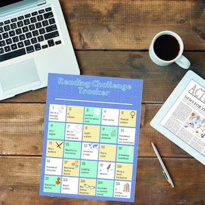 Printable Reading Challenge Tracker | 25 Books - Etsy