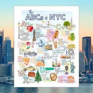 Abcs of NYC Printable | New York City Alphabet Print - Etsy