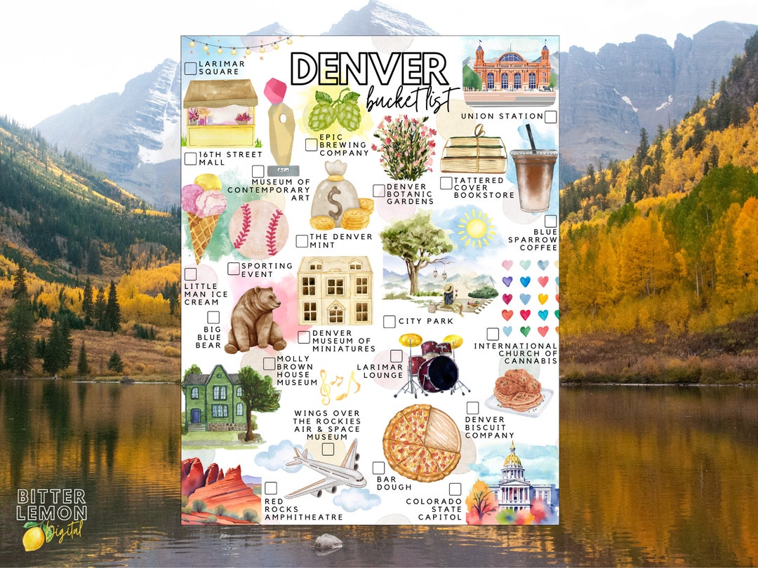 Printable Denver Bucket List: Colorado To-do Checklist (PDF) - Etsy