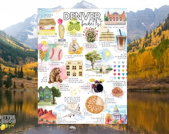 Denver Bucket List Printable Top 50 Things to Do in Denver List Must ...