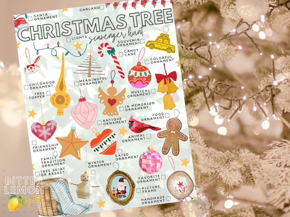 Christmas Tree Scavenger Hunt: Holiday Printable Game (PDF) - Etsy