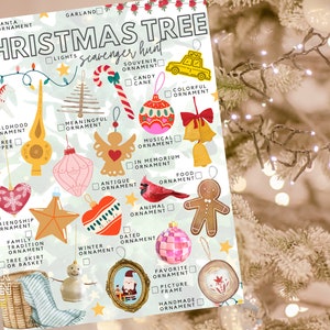 Christmas Tree Scavenger Hunt: Holiday Printable Game (PDF) - Etsy