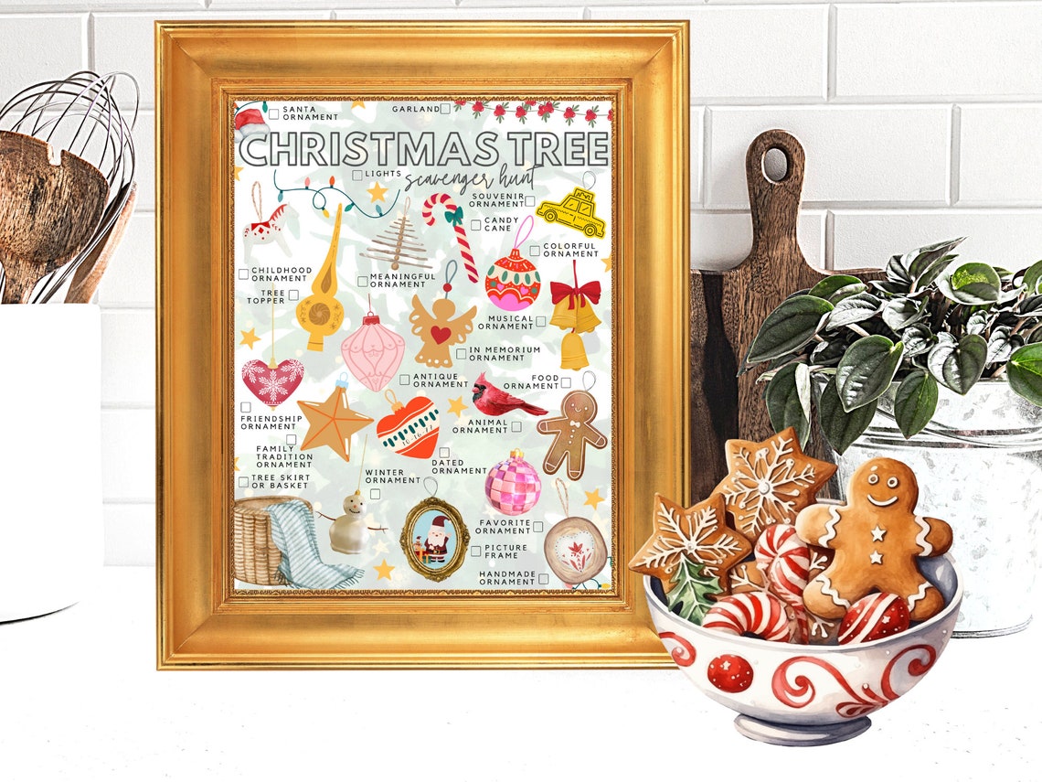 Christmas Tree Scavenger Hunt: Holiday Printable Game (PDF) - Etsy
