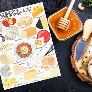 Printable Cheese Bucket List: Foodie Gift (PDF Download) - Etsy