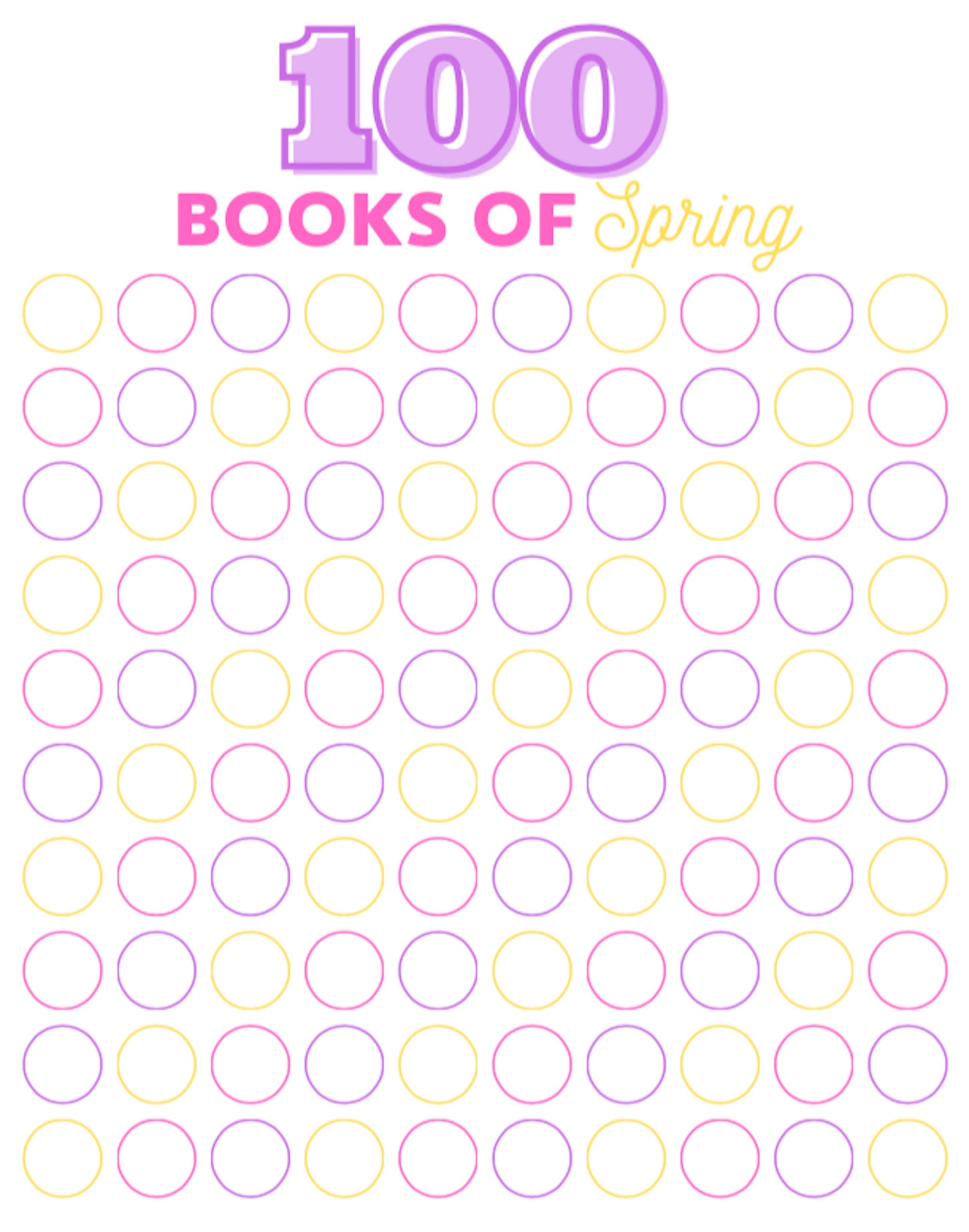 100 Book Tracker Printable Pages Seasonal - Etsy