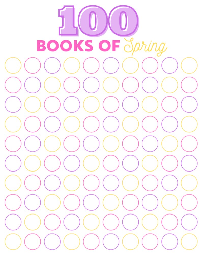 100 Book Tracker Printable Pages Seasonal - Etsy