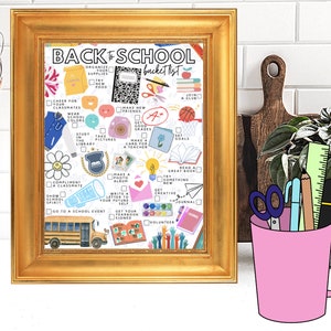 Printable Back-to-school Bucket List | New School Year Activities List ...