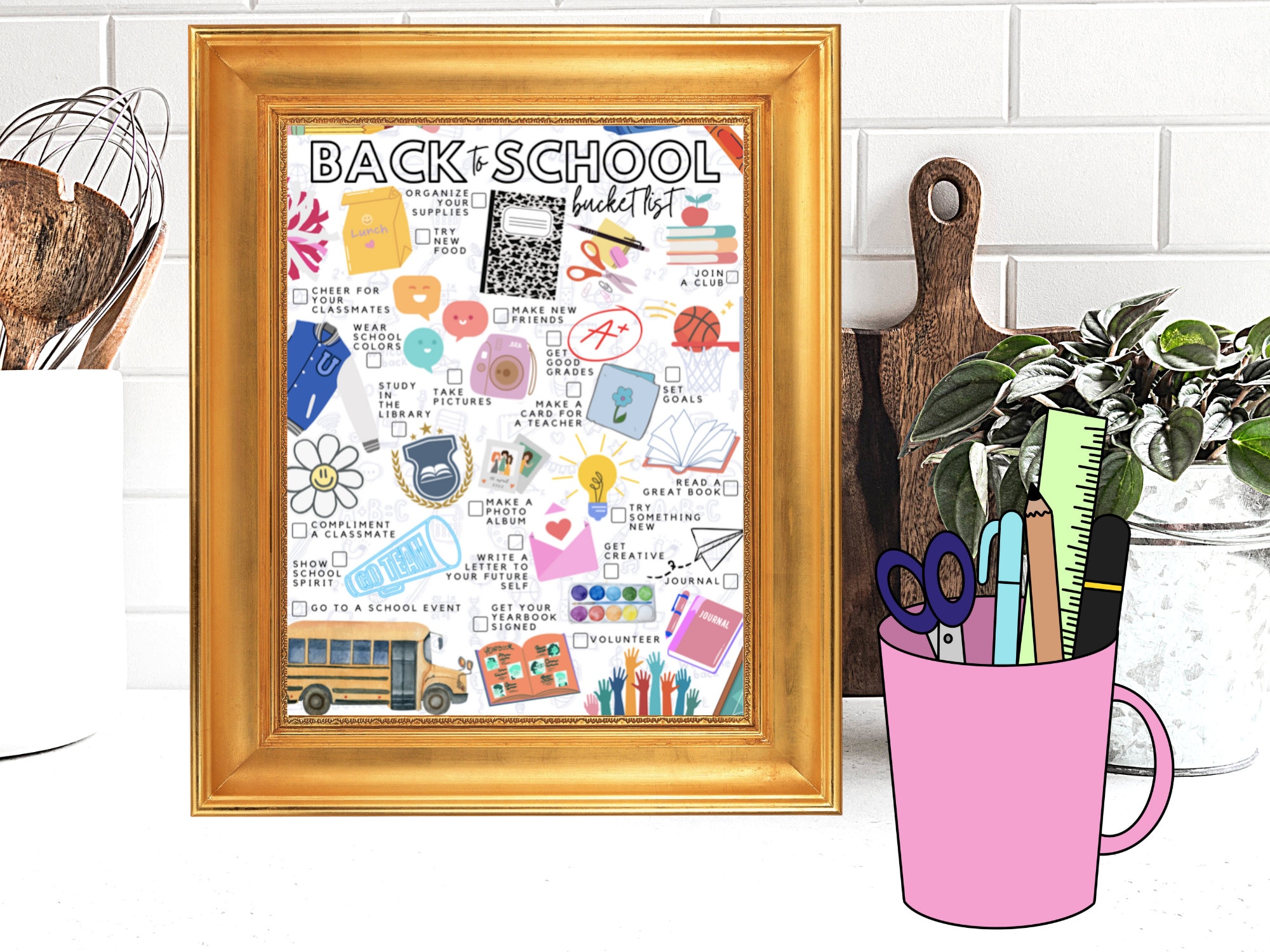 Printable Back-to-school Bucket List New School Year - Etsy