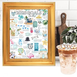 Printable 2025 Goals Checklist | 2025 New Year's Resolutions List - Etsy