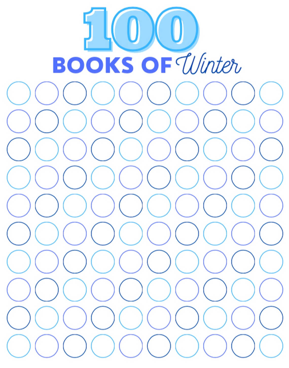 100 Book Tracker Printable Pages Seasonal - Etsy