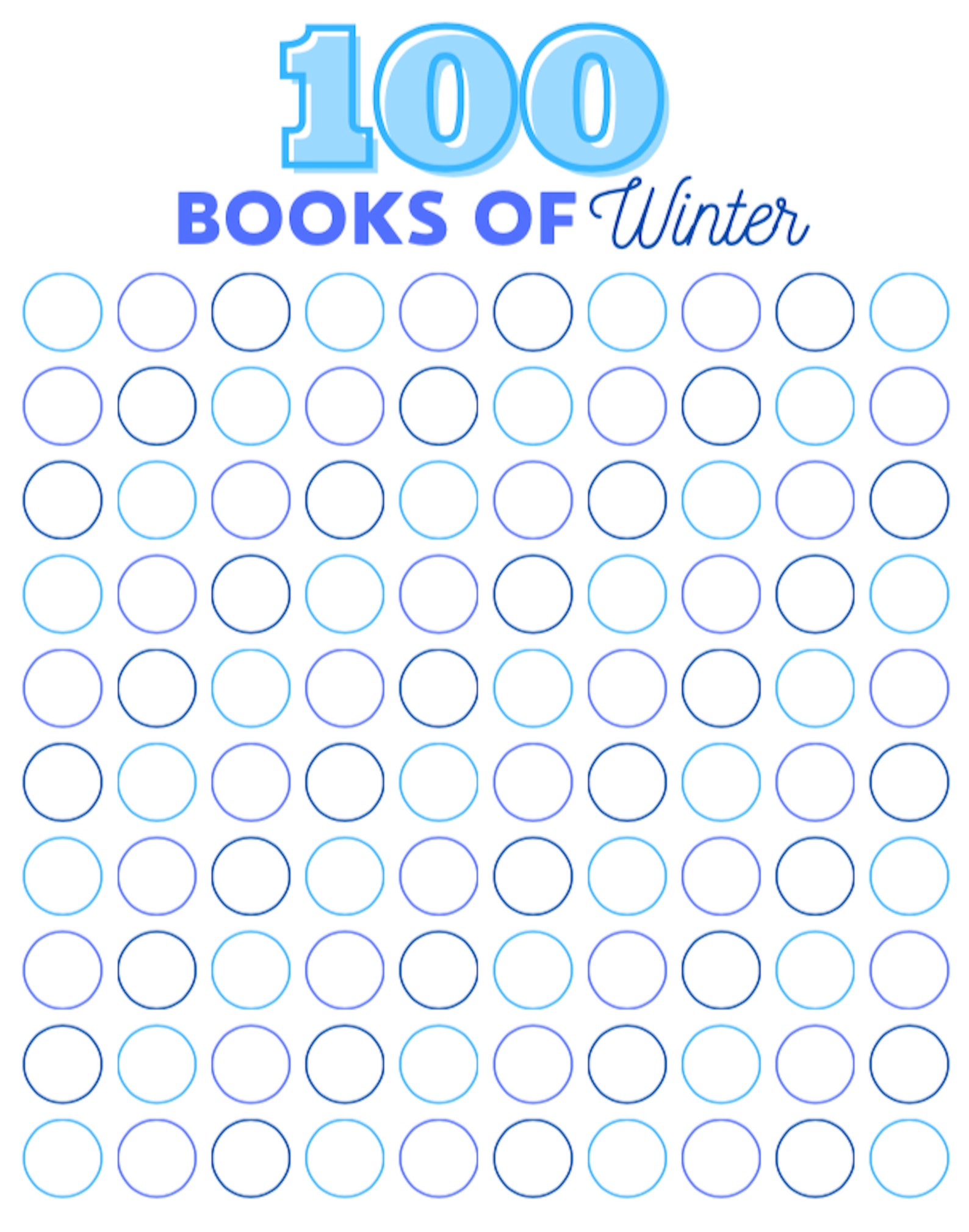 100 Book Tracker Printable Pages Seasonal - Etsy