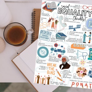 Printable Racial Equality Checklist | Racial Justice To-do List - Etsy