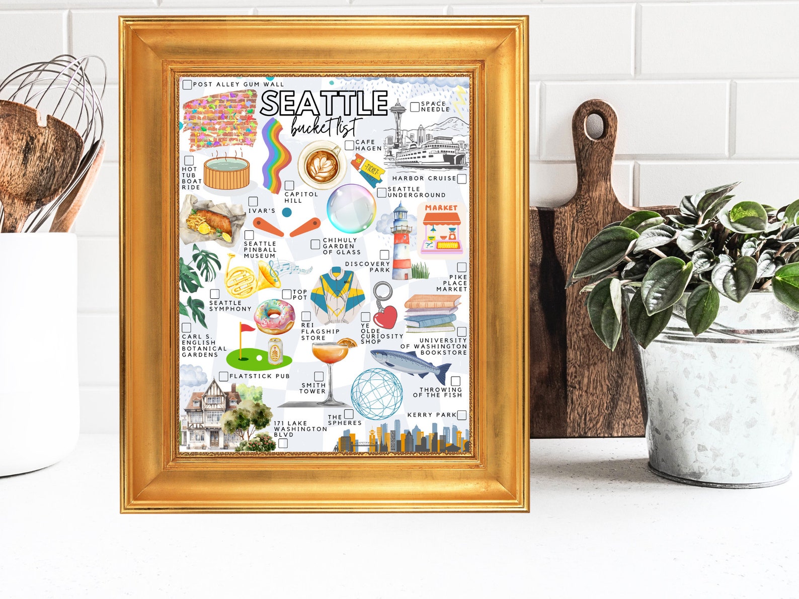 Printable Seattle Bucket List: To-do Checklist (PDF Download) - Etsy