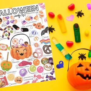 Printable Halloween Candy List | Trick-or-treat Candy Checklist - Etsy