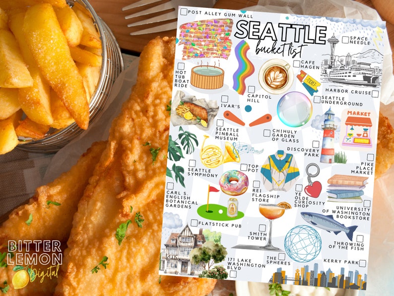 Printable Seattle Bucket List: To-do Checklist (PDF Download) - Etsy