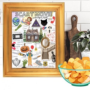 Printable Scary Movie Scavenger Hunt | Horror Movie Checklist - Etsy