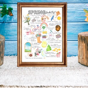 Printable Spring Bucket List | Spring To-do Checklist - Etsy