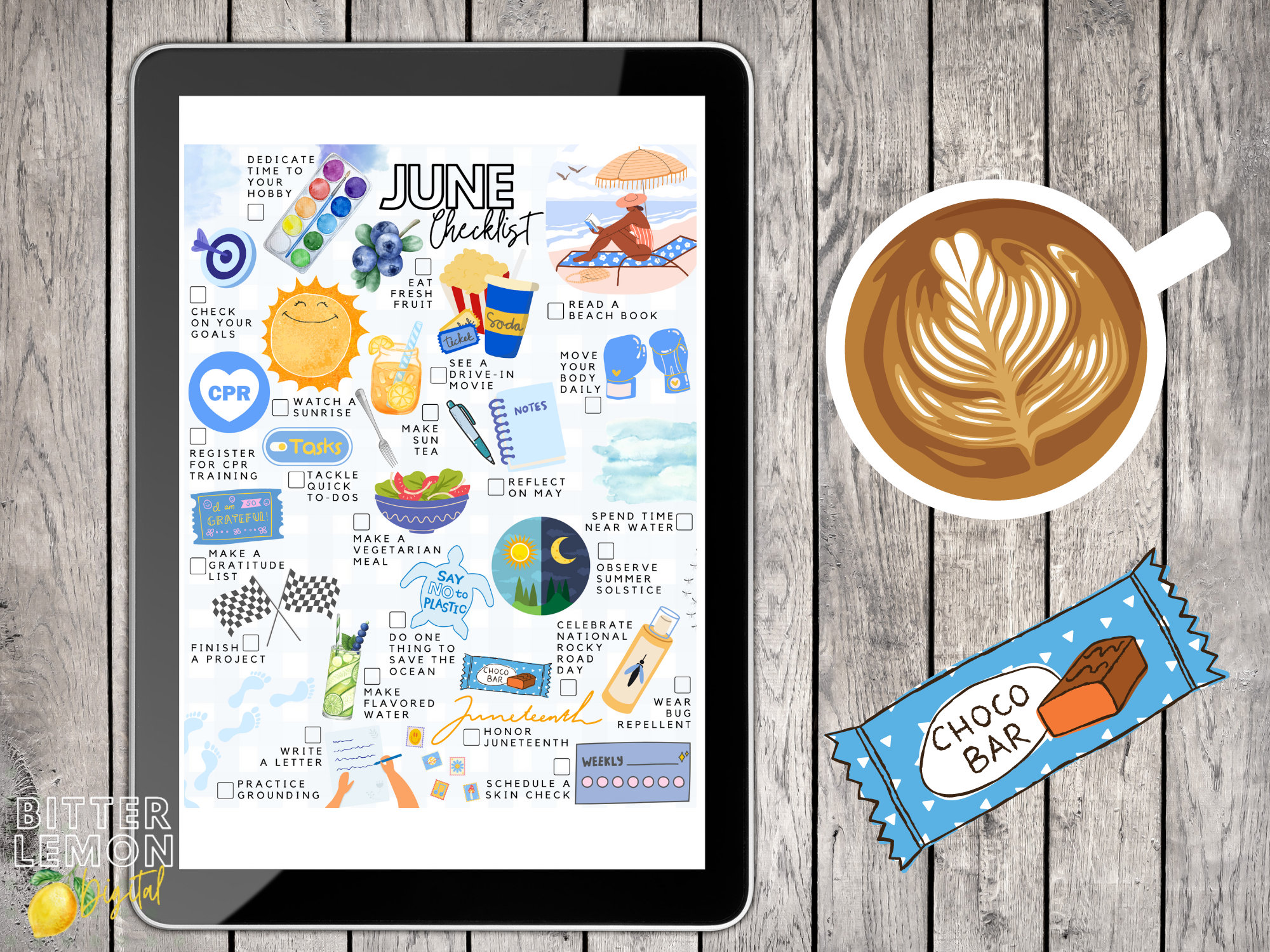 Printable June Checklist | June Bucket List - Etsy