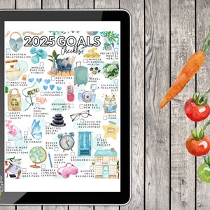 Printable 2025 Goals Checklist | 2025 New Year's Resolutions List - Etsy