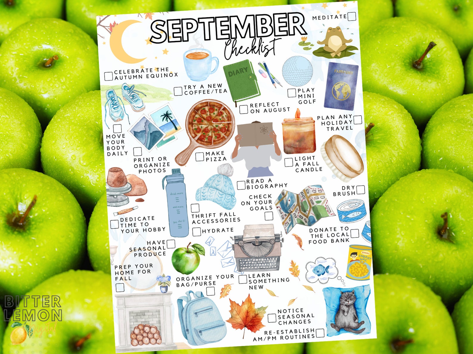 Printable September Checklist | September Bucket List - Etsy