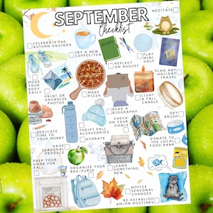 Printable September Checklist | September Bucket List - Etsy
