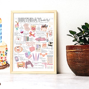 Printable Birthday Bucket List: Fun Birthday Activities (PDF) - Etsy