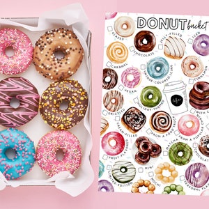 Printable Donut Bucket List | Donuts To-eat List - Etsy