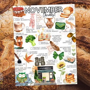 Printable November Checklist | November Bucket List - Etsy