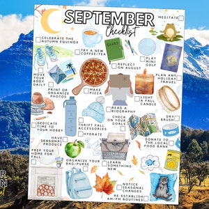 Printable September Checklist | September Bucket List - Etsy
