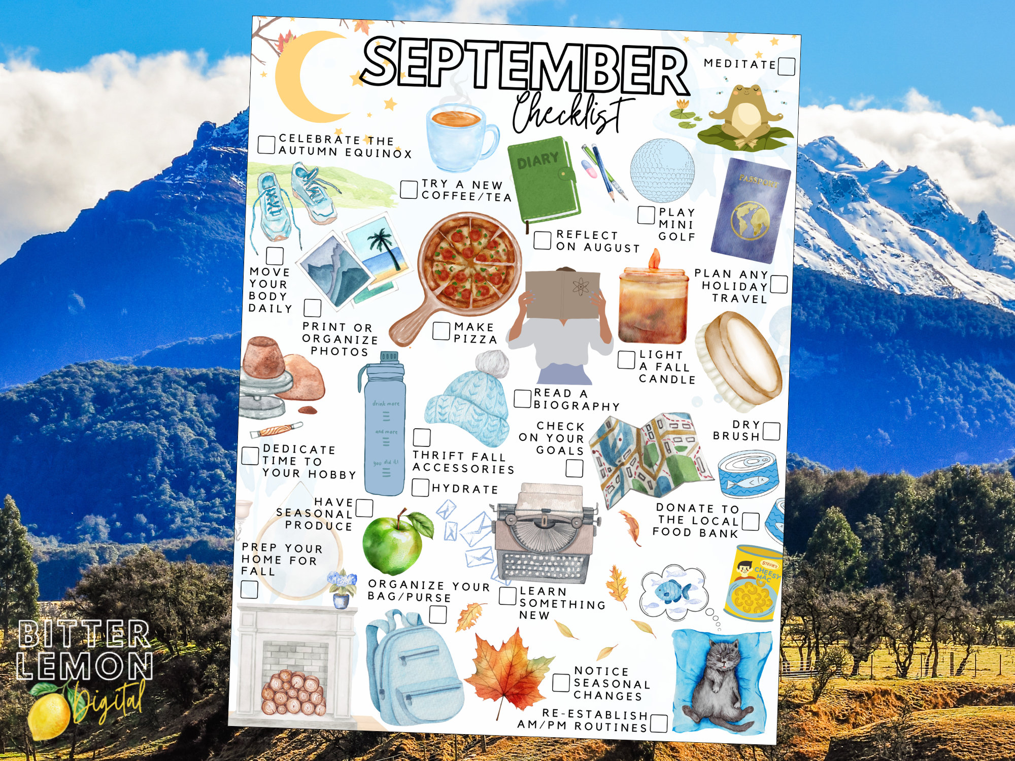 Printable September Checklist | September Bucket List - Etsy