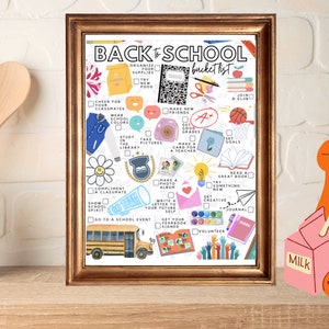 Printable Back-to-school Bucket List | New School Year Activities List ...