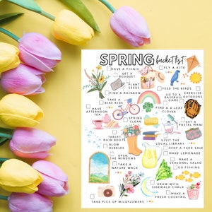 Printable Spring Bucket List | Spring To-do Checklist - Etsy