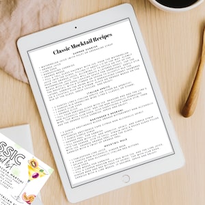 Printable Classic Mocktail List | Flavorful Non-alcoholic Drink Recipes ...