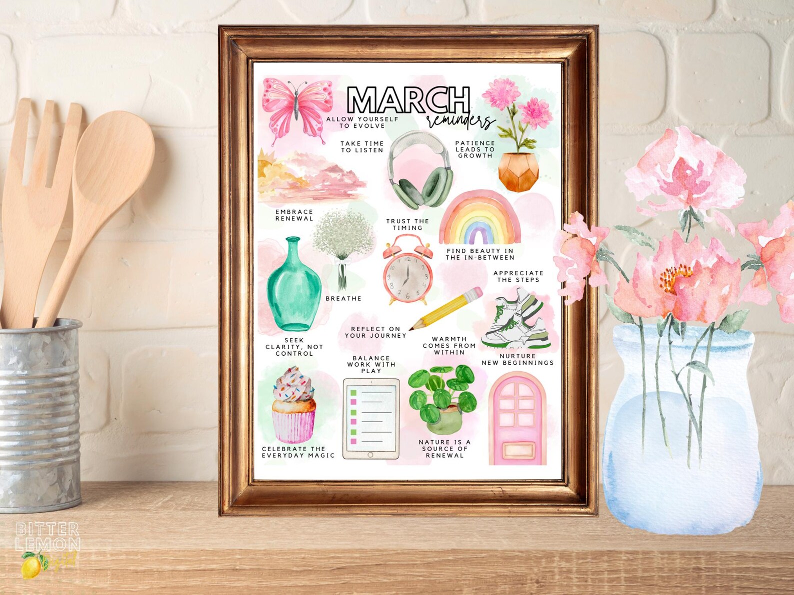 Printable March Reminders List | March Affirmations - Etsy